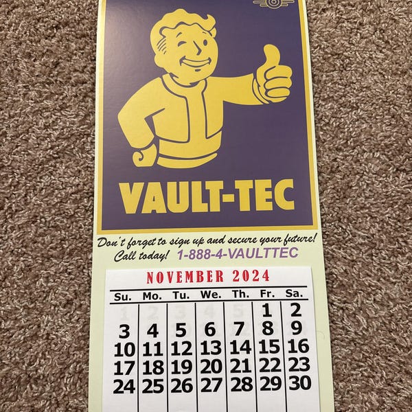 Un-official Handmade Fallout 12 Month Calendar for 2025 - Etsy UK
