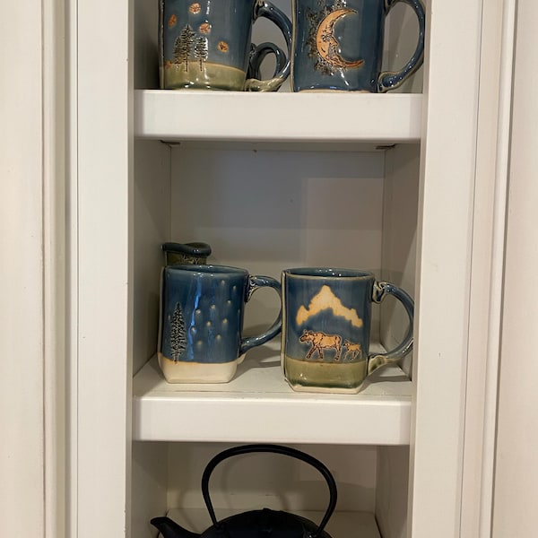 Sun Moon Mug, Night Sky Mug, Unique Handmade Ceramic Mug, Man in the ...