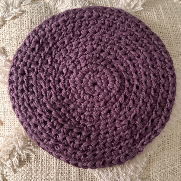 Rustic Round Trivet Crochet Pattern, Farmhouse Hot Pad Crochet Pattern ...
