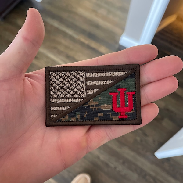 Custom Embroidered Patch: 2.25x3.5" Inch Half Flag Half Art, USA Made ...