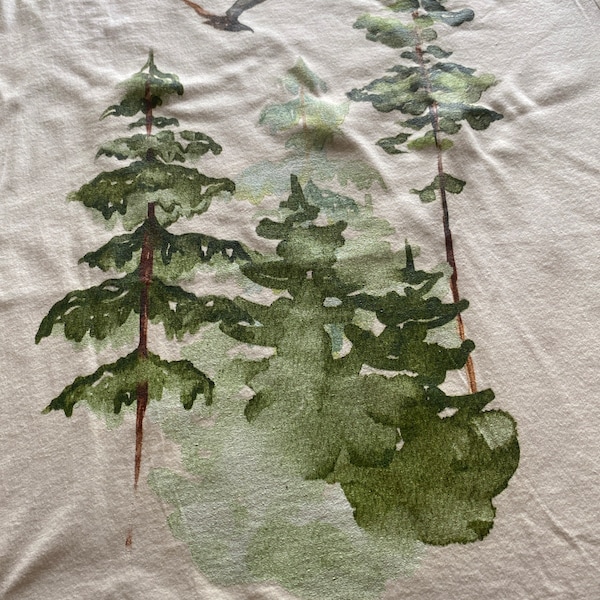 Watercolor Trees Shirt, Forest Graphic Tee, Nature Tshirt, Watercolor ...