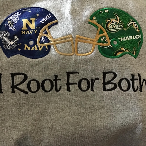 House Divided College Tee Split Football Design I Cheer for Both 2 ...