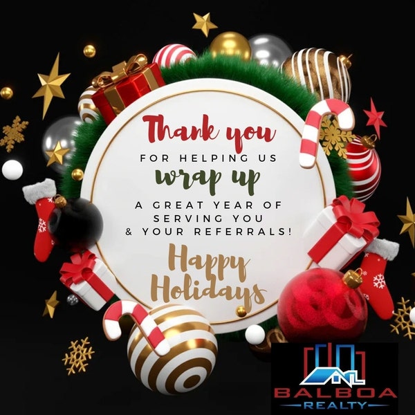 Realtor Holiday Christmas Pop by Tags Editable Template Digital ...