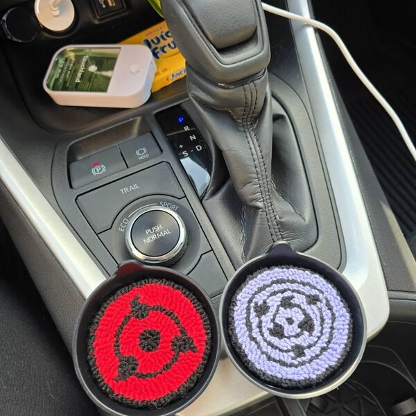 Handmade Punch Needle Mug Rug – Boho Frog, Ladybug, Mushroom, Heart ...