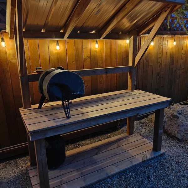 Portable BBQ Cart on Wheels Building Plans - 6' X 2'6" Grillscape ...
