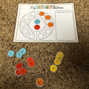 Math Wheel, Printable Arithmetic Wheel, Addition, Subtraction, Division ...