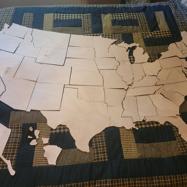 Marking Maps- United States USA Wooden Photo Collage, Travel Wall Decor ...