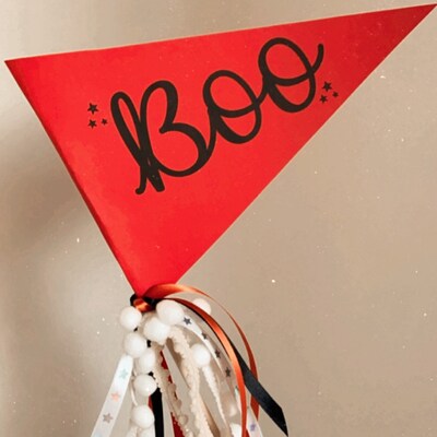 Boo Flag Printable // Boo Pennant Flag // Halloween Penant Flag // Boo ...