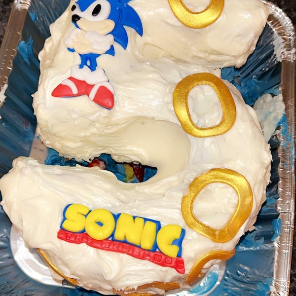 Handmade Edible Sonic the Hedgehog Fondant Toppers,sonic Fondant ...