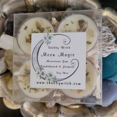 4 Moon Magic Tea Lights, Lunar Tea Lights, Jasmine & Sandalwood - Etsy