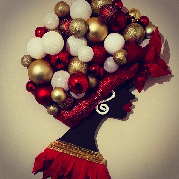 20” Wood Unpainted Diva Wreath Rails , Afro Diva Wreath Form , Diva ...