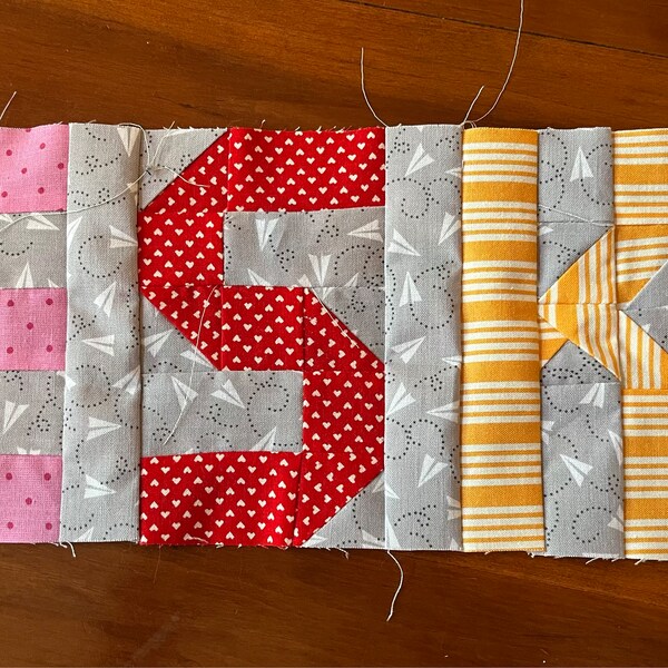 Alphabet Quilt Block Pattern, ABC, 5" Blocks, Personalized Quilt, Name ...