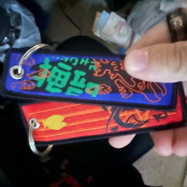 Yellow/purple Squid Pattern Splatoon Woven Keyring - Etsy