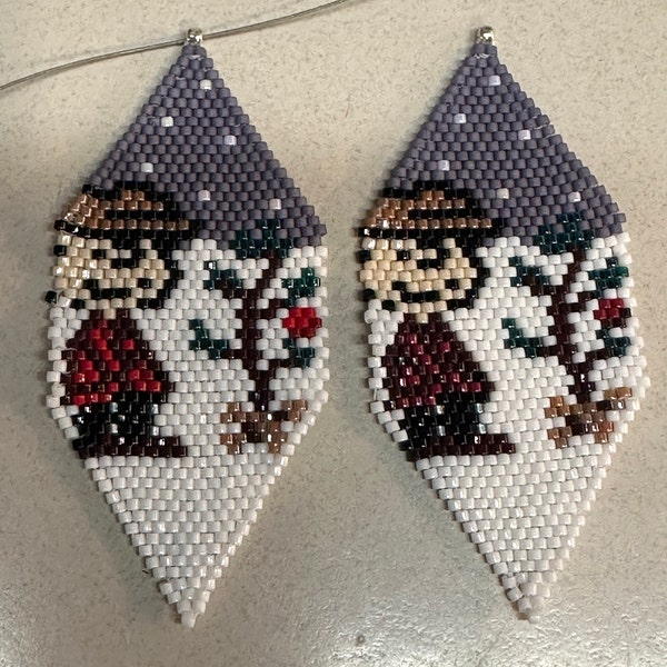 Cartoon Bead Earrings Pattern Pdf|brick Stitch Seed Bead Digital ...