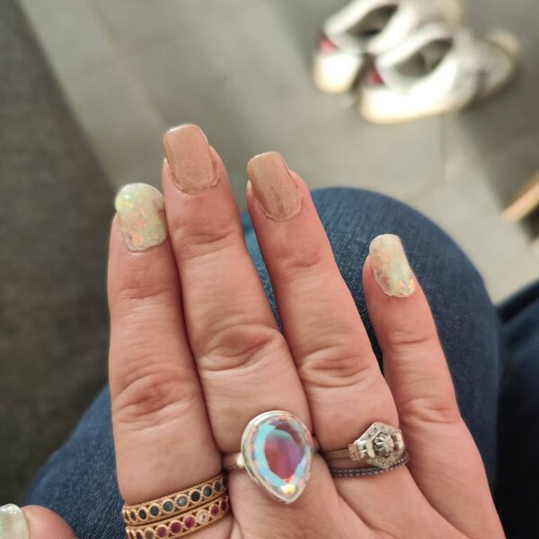 Angel Aura Quartz Ring-handmade Ring-925 Sterling Silver Ring-teardrop ...