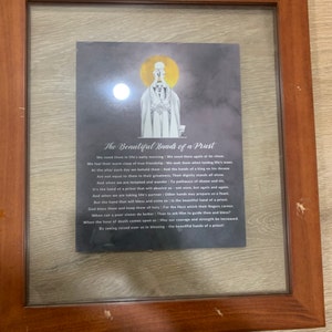 Catholic Priest Gift, Beautiful Hands of a Priest Poem, Catholic ...