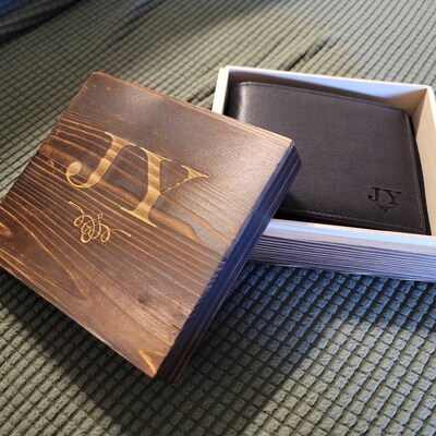 Personalized Monogrammed Engraved Genuine Leather Bifold Mens Wallet ...