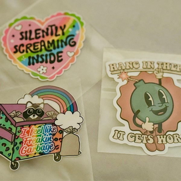 Silently Screaming Inside Sticker for Kindles, E-readers, Bookish Gifts ...