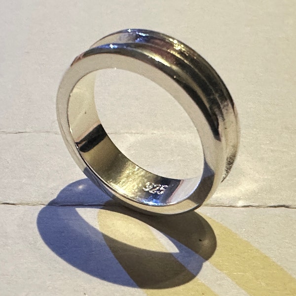 Sterling Silver Inlay Ring Blank: 925 Channel Ring for Makers - Etsy
