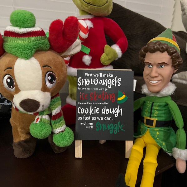 Elf Inspired Christmas Tiered Tray Decor, Buddy the Elf Decor ...