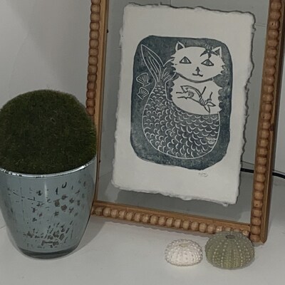 Seagull Handmade Print - Etsy