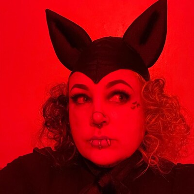 Bat Hood Cat Hood Vintage Bat Hood Bat Bonnet - Etsy