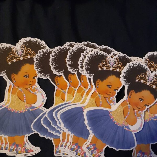 24 Little African American Princess Cupcake Toppers, DIY - Etsy