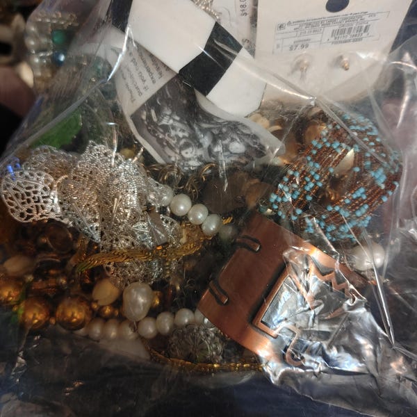 Craft Jewelry Lot Damaged Random Bag, Single Earrings Possible Sterling ...