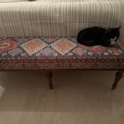 Handmade Furniture, Boho Upholstered Bench, Piano Bench, Footstool ...