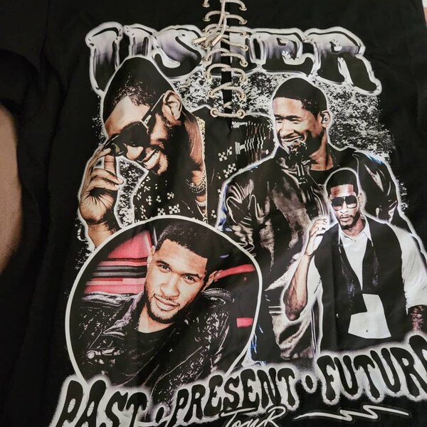 Customized Lace up Limited Rapper Usher Shirt, Vintage Usher 90s Shirt ...