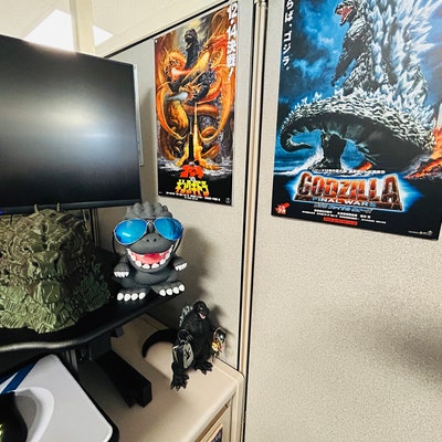 Godzilla Headphone Head 3D Printed Headphone Stand Bust - Etsy