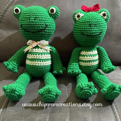 Crochet Stuffed Frog Pattern, Amigurumi Frog Pattern, Stuffed Frog ...