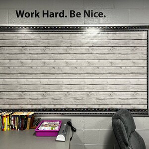 Classroom Wall Decor, Work Hard. Be Nice. Classroom Wall Decal - Etsy