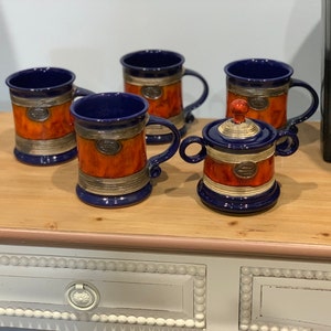 Small Red Pottery Mug Liquor Mug Pottery Tumbler Gift for | Etsy