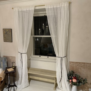 Muslin Linen Curtains Made of Pure Natural Flax Fabric From Europe - Etsy
