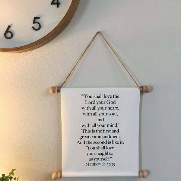 The Memory Scroll Trust in the Lord Cotton Canvas Wall Hanging Scroll ...
