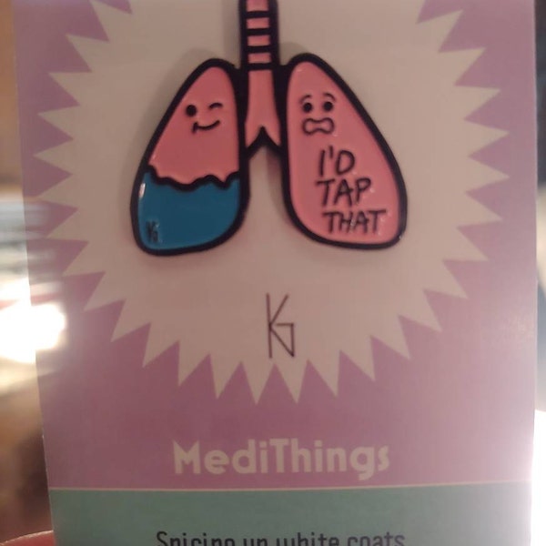 I'd Tap That Lung Pin - Pulmonology / Enamel Pin / Medicine/ Medipins ...