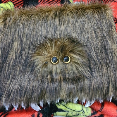 Furry Brown Monster Laptop Sleeve - Etsy