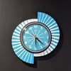Colour Etched Lucite Formica Wall Clock From Royale Midcentury ...