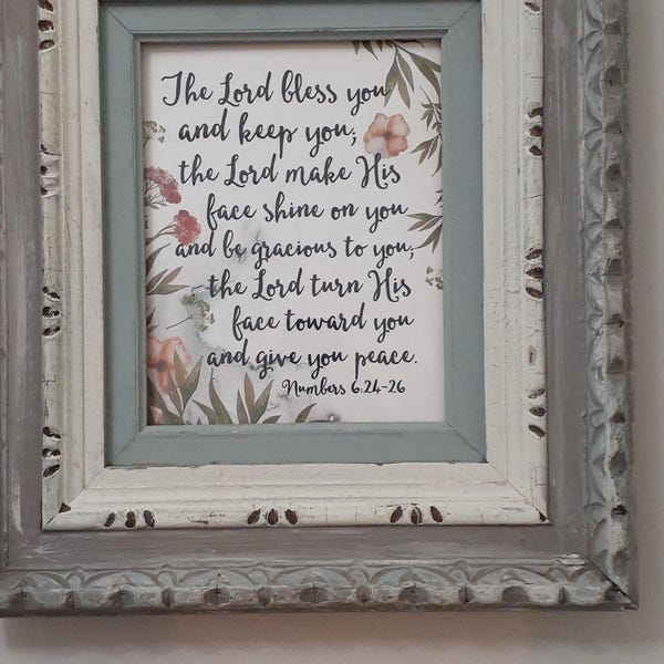 Grace and Mercy Wall Art, Christian Home Decor, Bible Verse Print ...