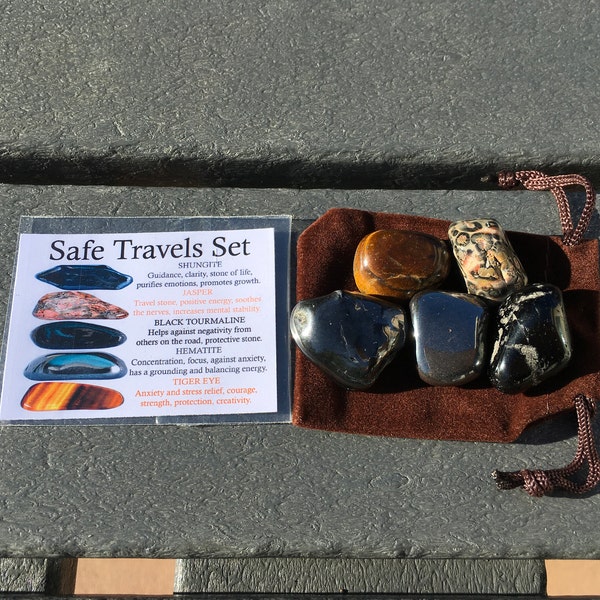 Safe Travels Crystals Set, Protection Stones, Luck and Safe Return ...