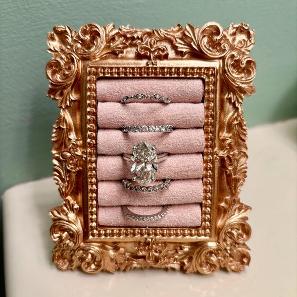 Elegant Ring Holder Roman Column Style Gypsum Ring Stand Jewelry ...