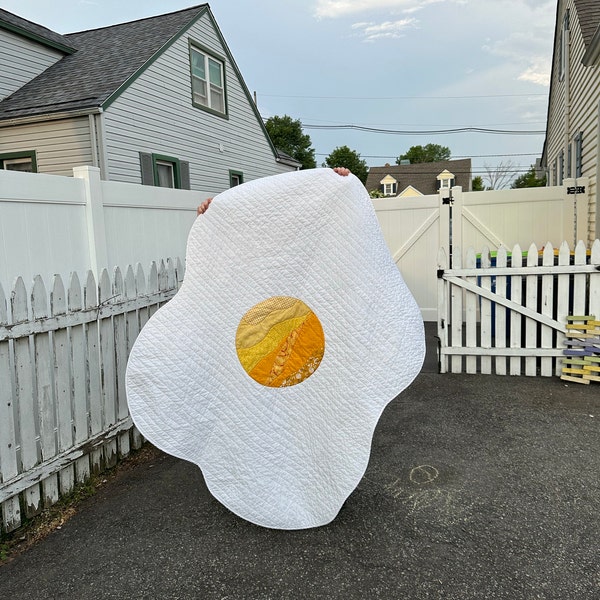 Fried Egg Quilt PDF Download Sewing Beginners Quilters Original Kitschy ...