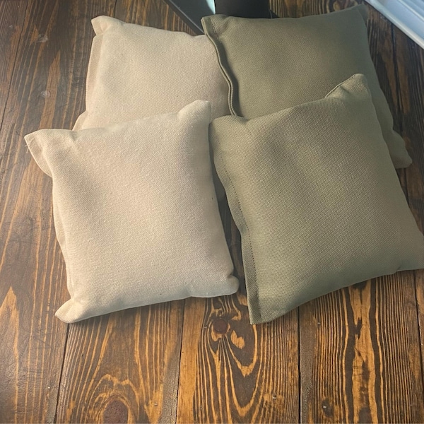 Plain Set of 8 Cornhole Bags for Bean Bag Toss Backyard Game Corn Hole ...