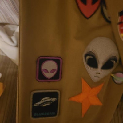 Mini Alien Patch Gray or Purple High Quality Shiny Iron on Patch. - Etsy