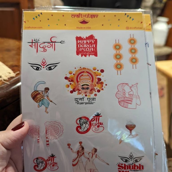 Durga Puja Sticker | Dassehra | Kolkata | Shubh Bijoya | Maa Durga - Etsy