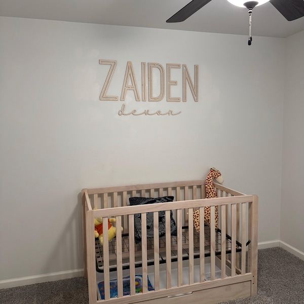 Custom Wood Baby Name Sign Letter Wall Art Kids Room Art Wall Art for ...