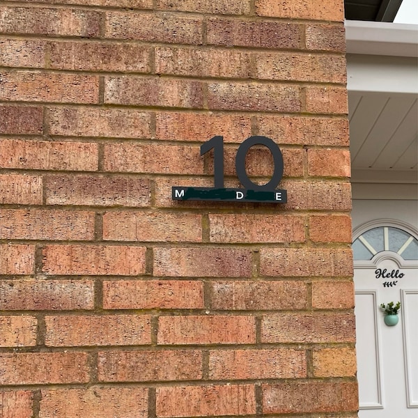 Modern House Numbers | Contemporary Floating House Sign - Etsy