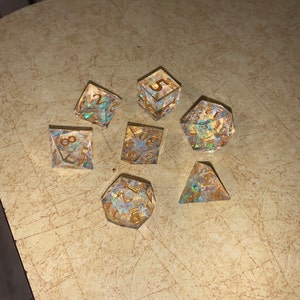 Rainbow DND Dice Set, Transparent Sharp Edge D&D Dice Full Set ...