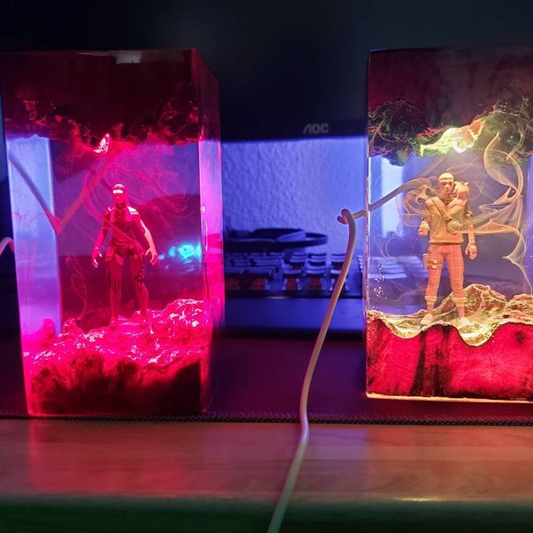 Custom OMEN Valorant Resin Epoxy Lamp, Custom Jett Valorant Night Light ...